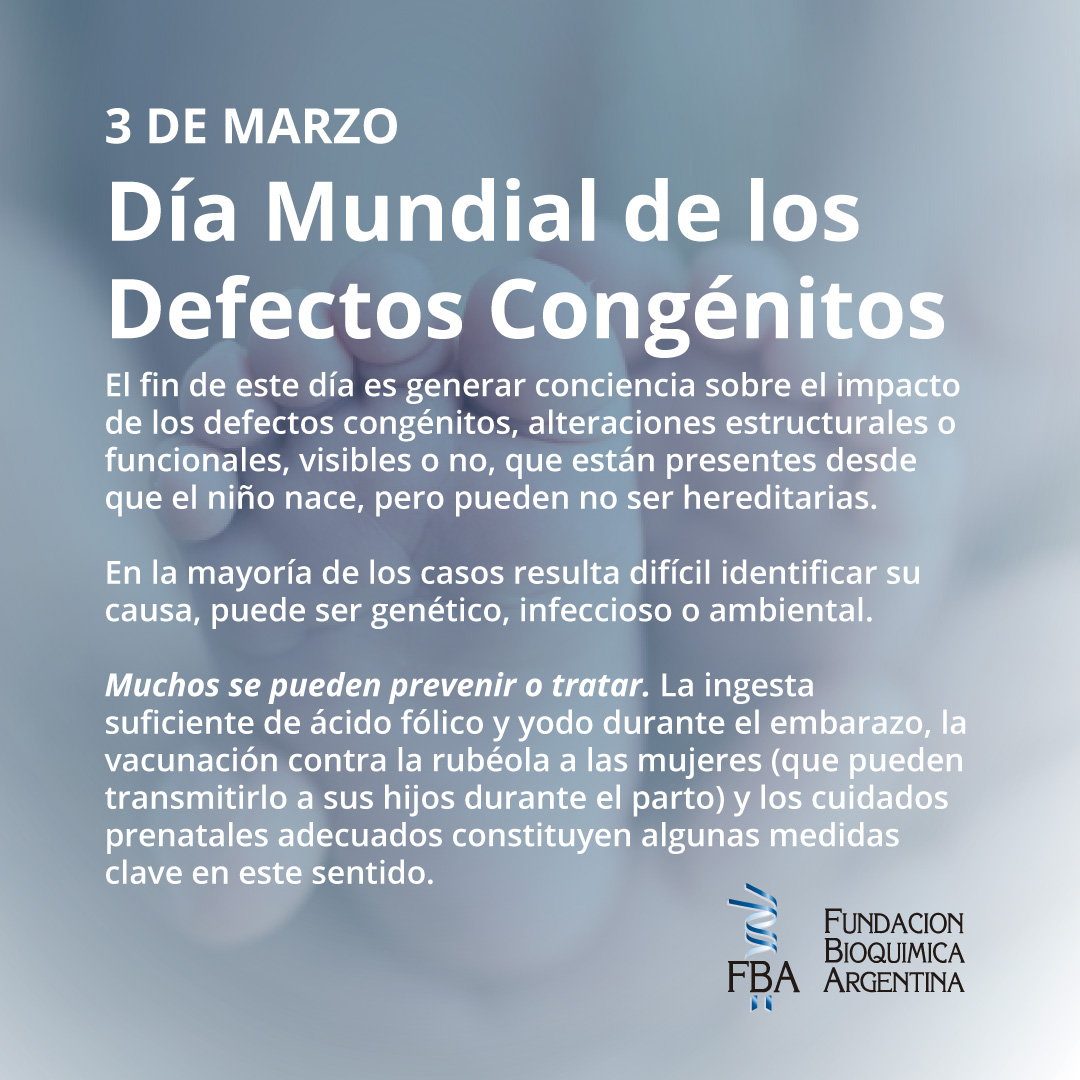 3 de marzo: Día Mundial de los Defectos Congénitos – FBA