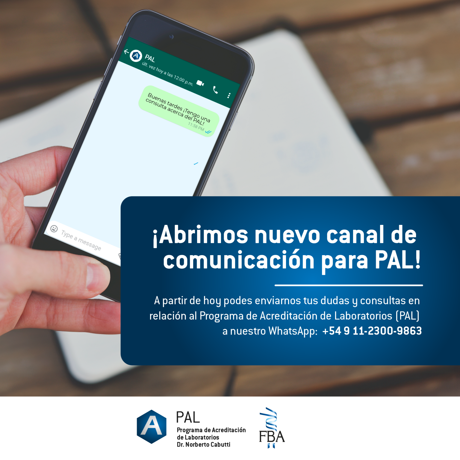 Nuevo canal de comunicación para PAL – FBA